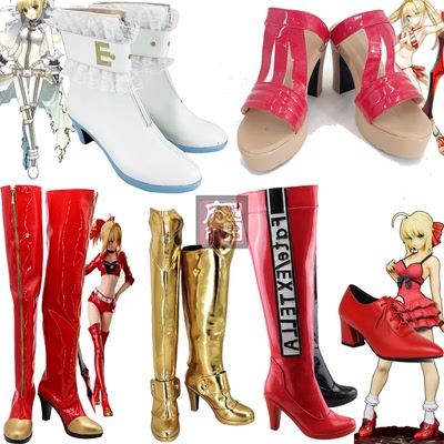 FateExtra 红saber 尼禄 Nero cosplay鞋 机车女王 花嫁Saber尼禄
