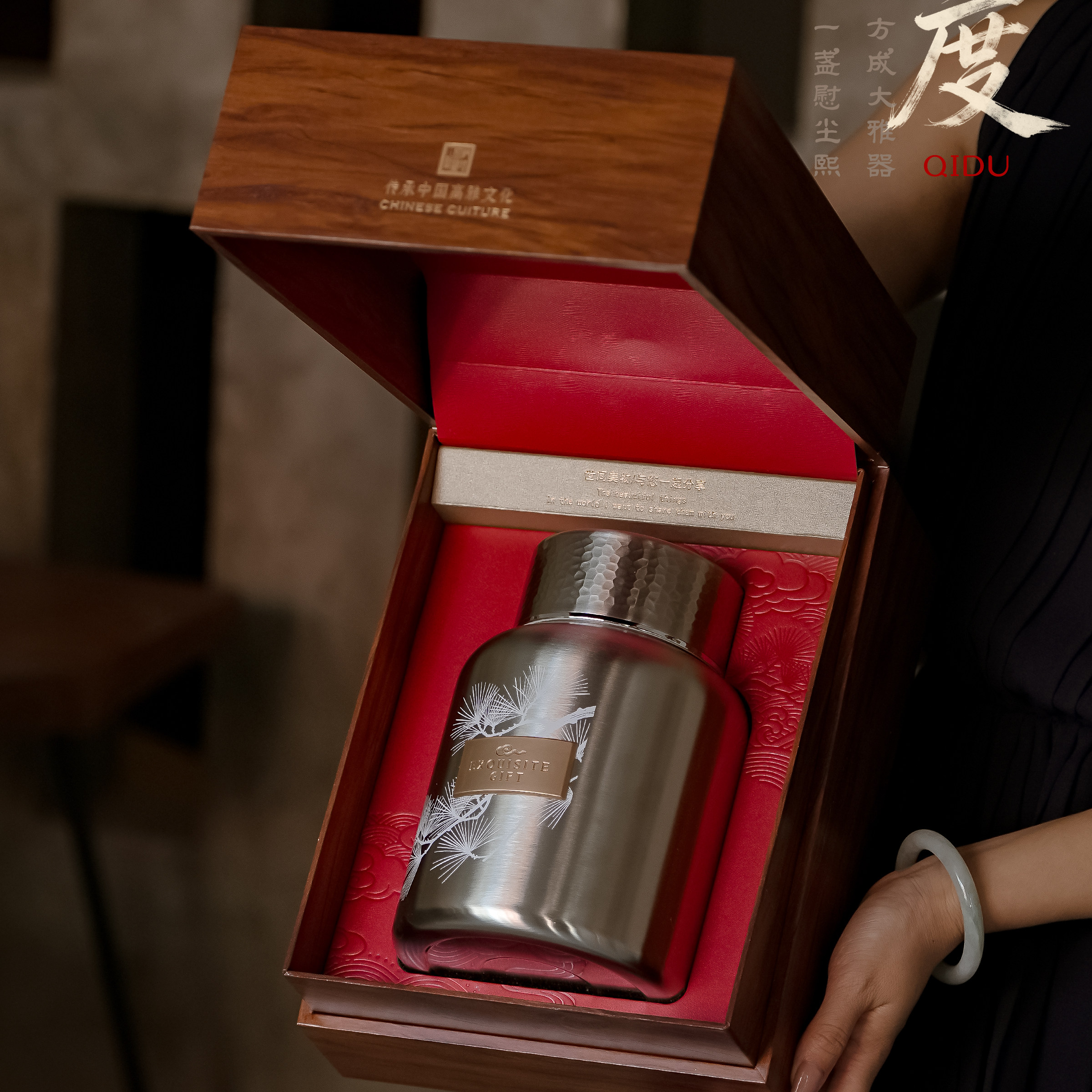 新款不锈钢茶叶罐包装盒六堡茶古树红茶陈皮单双罐半斤通用空礼盒