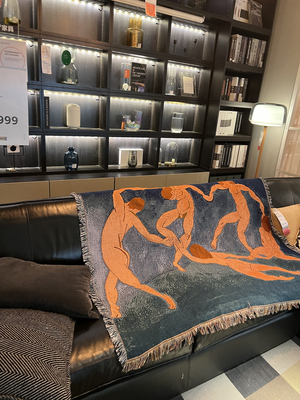 中古风The Dance 舞者Henri Matisse马蒂斯 复古艺术沙发毯沙发垫