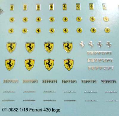 法拉利CNDRAGON金属效果水贴纸