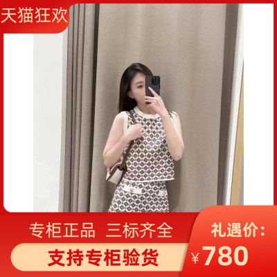 maSande2022法式提花无袖百搭花