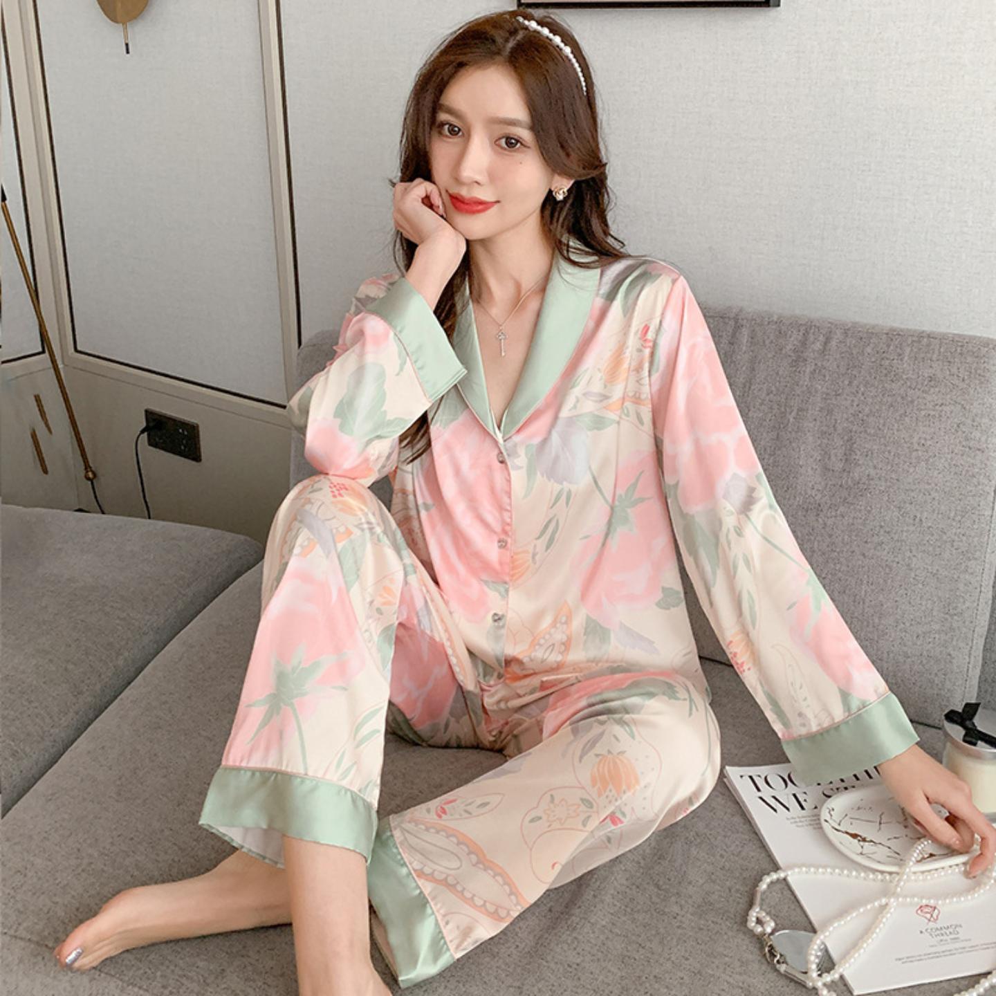 睡衣女春夏季薄款丝绸甜美2026年新款网红爆款可外穿家居服套装