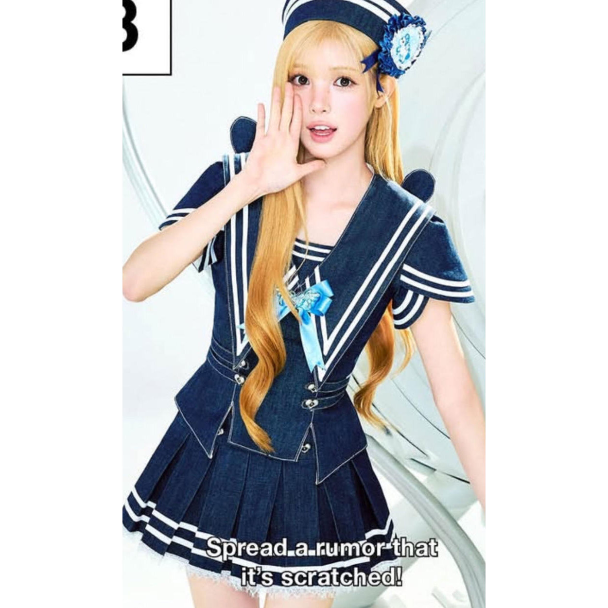 H2H Lemon Tang同款打歌服女团演出服 海军领hears2hearts
