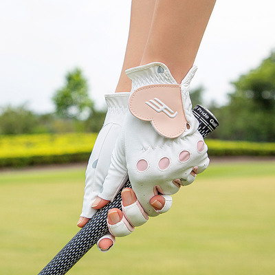 PLAYEAGLE高尔夫女露指手套双手