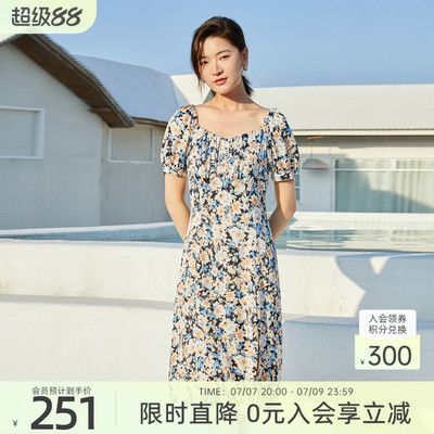 歌蒂诗2022春夏专柜优雅泡泡袖