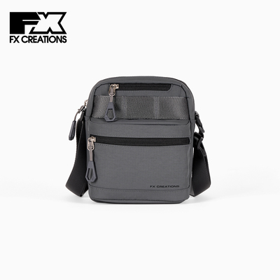 香港FXCREATIONS菲尔诗OGX时尚简约男士商务休闲灰调斜挎单肩包