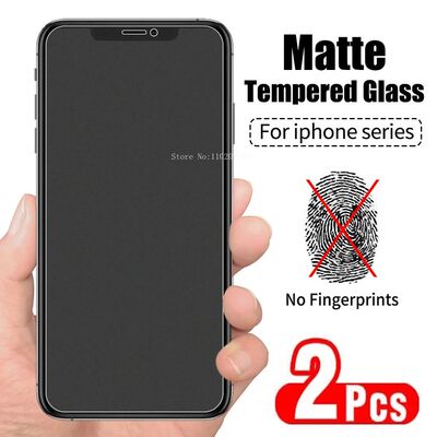 2Pcs No Fingerprint Screen Protectors for iPhone 14 11 12 13