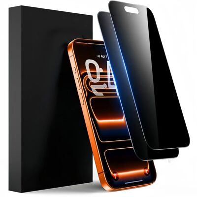 2 Pcs Privacy Screen Protector for iPhone 17 16 Pro Max Air