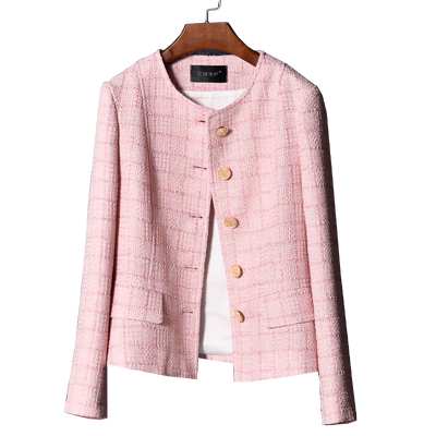 艾薇诺伊名媛气质圆领小香风外套