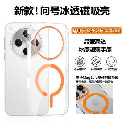 适用于OPPOFindX8系列透明磁吸壳