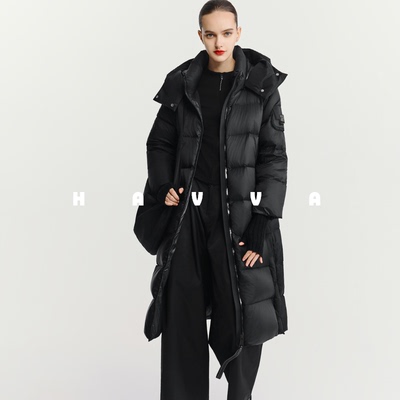 HAVVA过冬强推高充绒量加厚羽绒服宽松直筒连帽外套2025冬Y3-2637