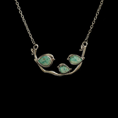 Vintage古着复古麻雀项链