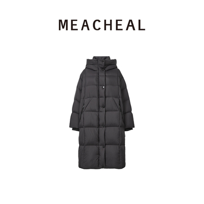 MEACHEAL2025冬季新款中长款连帽95白鸭绒保暖舒适羽绒服