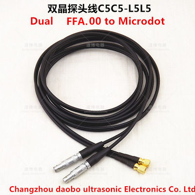 C5C5-L5L5超声波探头线Dual FFA. 00-Microdot  M5双晶线测厚探伤