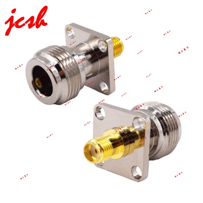 SMA/N-JKF 公对母 PCB方板法兰 转接头Female male射频RF 适配器