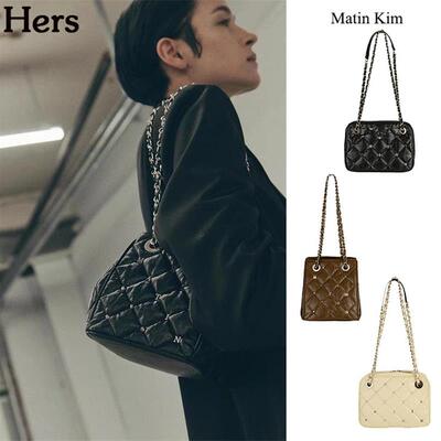 正品韩国Mati Kim单肩包孙胜完同款链条手提水桶包女