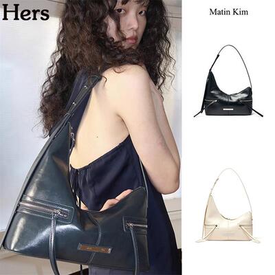 正品Matin Kim 品牌设计复古不规则异形斜挎单肩机车包女
