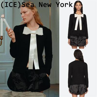ice买手店正品现货Sea New York针织衫26新款珍珠蝴蝶结装饰毛衣