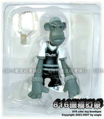 中古潮玩正品街头涂鸦狒狒公仔