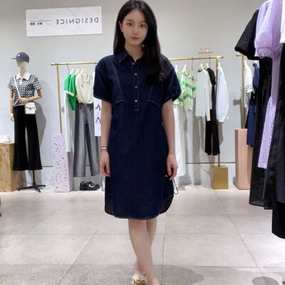 DESIGNICE/迪赛尼斯女士时尚休闲牛仔连衣裙D24218N7181