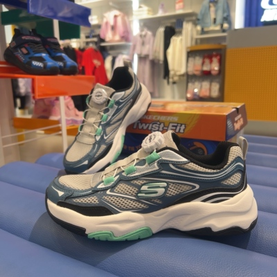 skechers斯凯奇儿童休闲简约旋钮鞋405358L-SLT