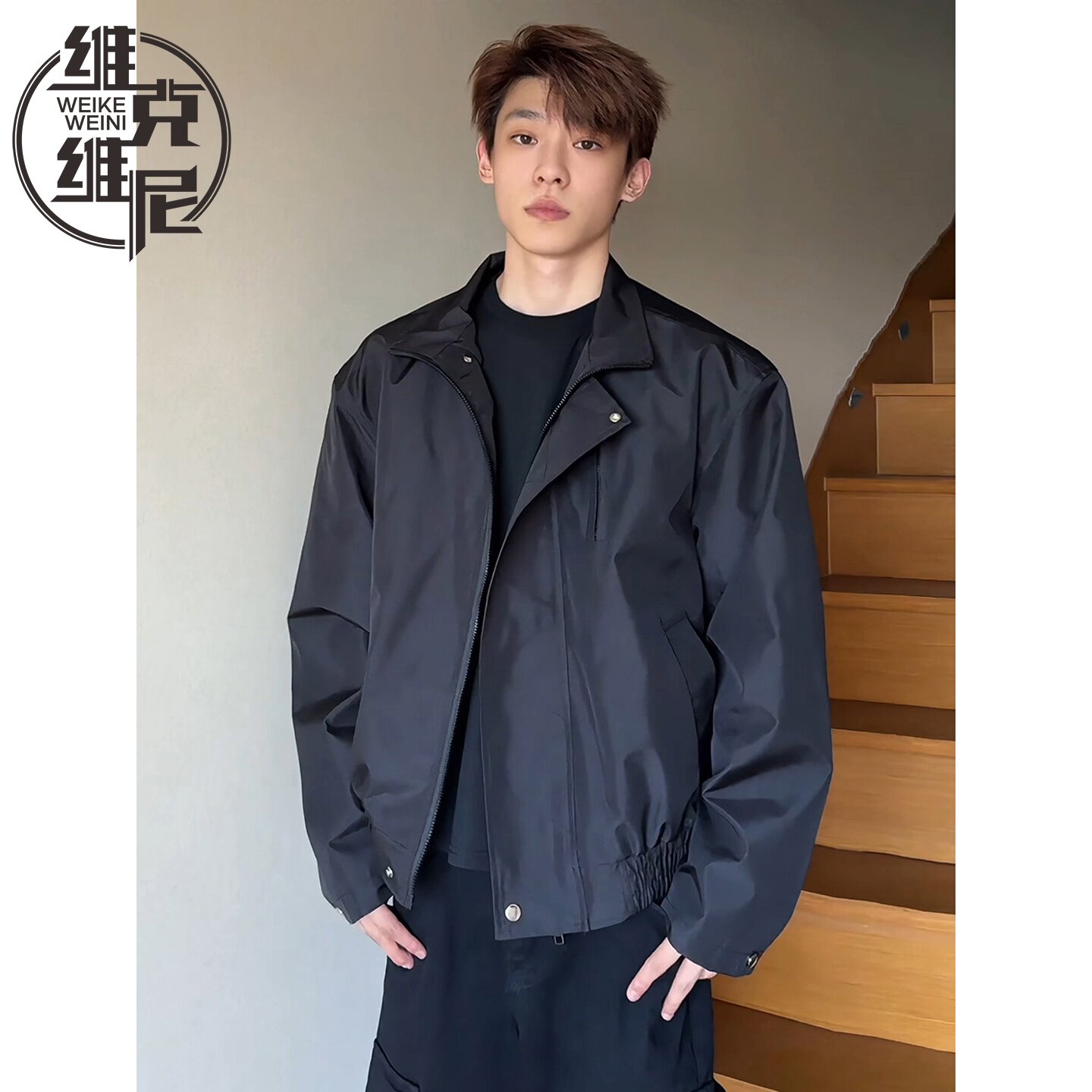 飞行员夹克男秋季三防软壳冲锋衣美式潮牌痞帅宽松高级感工装外套