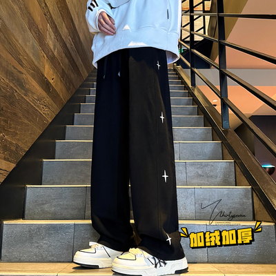 美式vibe条纹休闲裤男