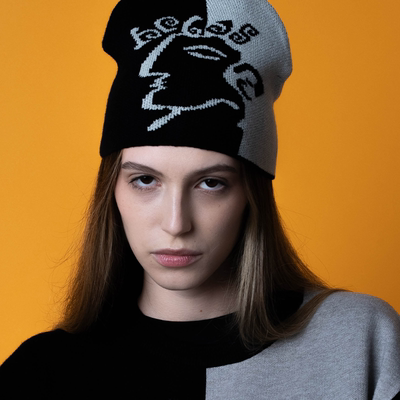 【法国】HELAS 25WIN DIEU GREC BEANIE 黑灰拼接希腊神冷帽线帽