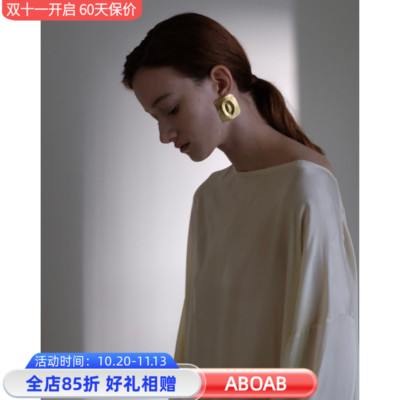 ABOAB极简925银肌理耳饰原创设计