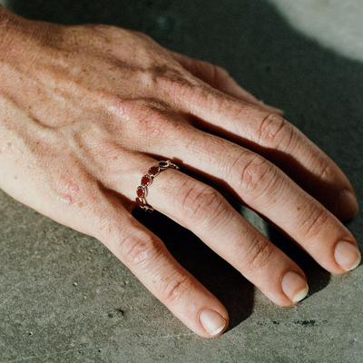 925银厚镀金简约原创戒指