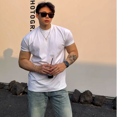 BeeStrong纯色短袖运动T恤