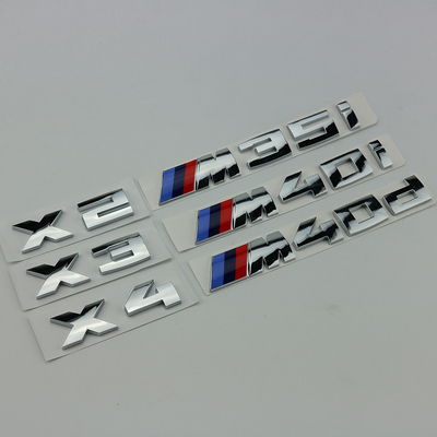 新款宝马X2 X3 X4 X5尾标M35i M40i M40d M50i改装车标后标排量标