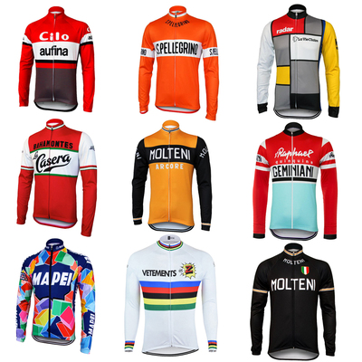 Cycling Jersey long sleeves winter fleece and no fleece tea