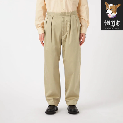 NANAMICA斜纹双褶休闲长裤