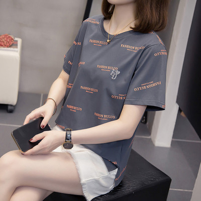 胖mm200斤纯棉短袖t恤女