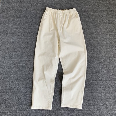 弹力布松紧腰休闲裤宽松高腰显瘦