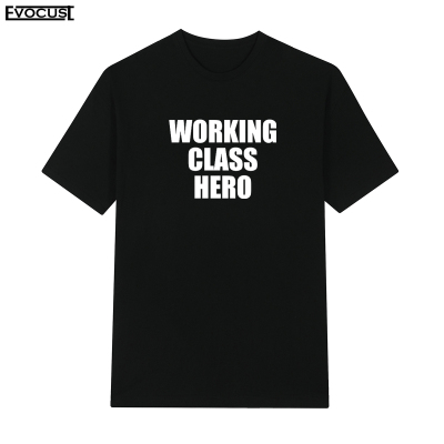 Working class hero约翰列侬披头士John Lennon字母短袖T恤男女