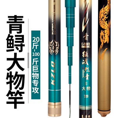 青鱼大物无铅托钓竿暴力大物竿