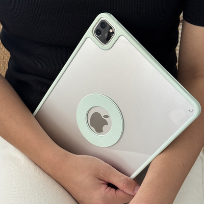 【磁吸单后壳】适用苹果ipadair7保护壳2024pro11磁环亚克力透明mini7全包边10代a16保护套10.2防弯12.9平板5
