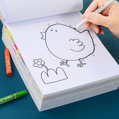 数字连线画本连点画线控笔涂色书