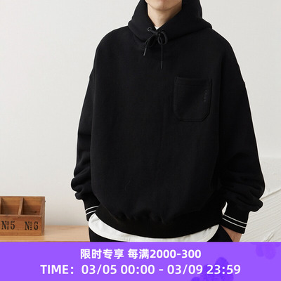 KRIME廓形重磅套头帽衫