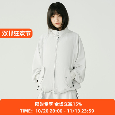 WHEELS and WIND 男女中性款机能性透气防泼水哈灵顿夹克外套