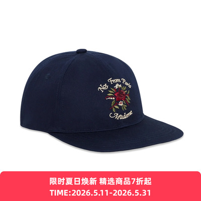 Drole De Monsieur Casquette Slogan Rose 法式复古刺绣棒球帽