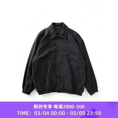 YOKO SAKAMOTO OVERSIZED BLOUSON 羊毛羊绒混纺夹克外套