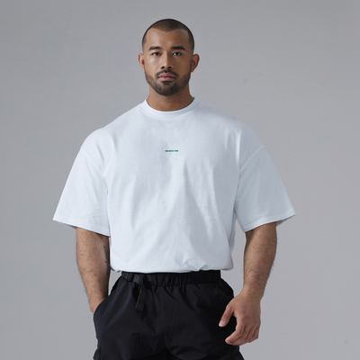 短袖重磅纯棉宽松刺绣潮