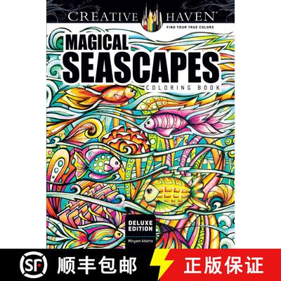 预订 Creative Haven Deluxe Edition Magical SeaScapes Coloring Book [9780486818542]