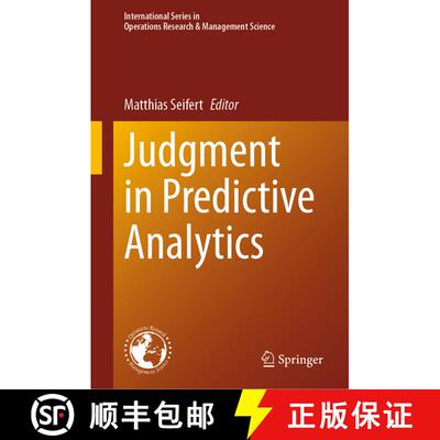 【3-4周达】精装 Judgment in Predictive Analytics [9783031300844]