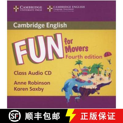 【3-4周达】剑桥少儿 Fun for Movers Class Audio CD 中级课堂光盘（含一张光盘） [9781316617564]