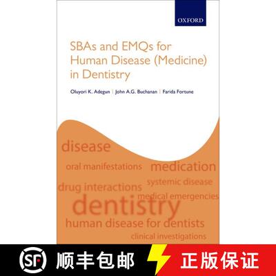 【3-4周达】SBAs and EMQs for Human Disease (Medicine) in Dentistry [9780198800996]