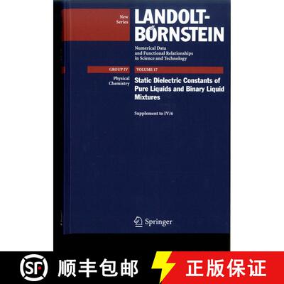 【3-4周达】Static Dielectric Constants of Pure Liquids and Binary Liquid Mixtures: Supplement to IV/6... [9783540755050]
